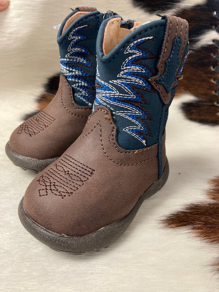 Infant Roper's Brown/Navy Cowbabies Boot – Twisted T Western & More